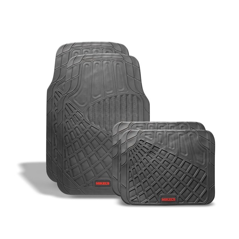 Tapetes para auto de hule, gris de lujo